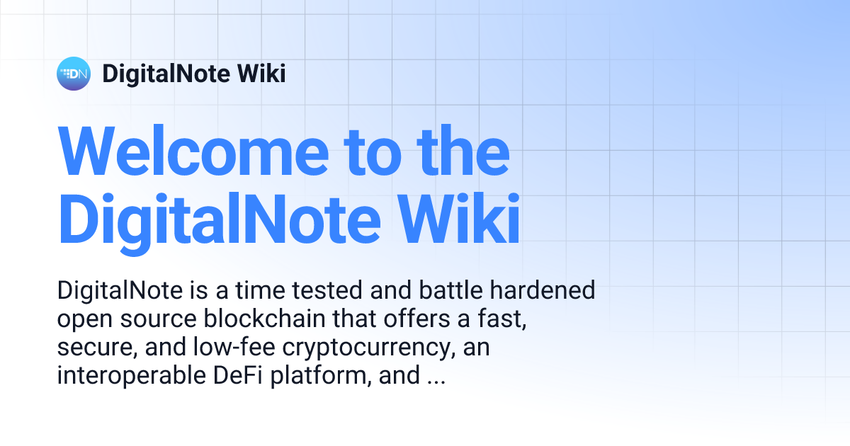 Welcome to the DigitalNote Wiki | DigitalNote Wiki